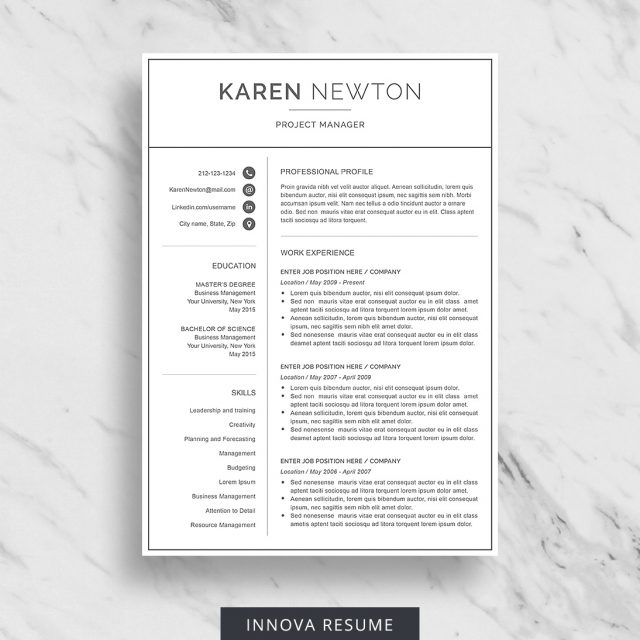 10+ Best Etsy Resume Templates - Graphicadi