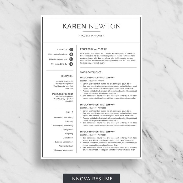 10+ Best Etsy Resume Templates - Graphicadi