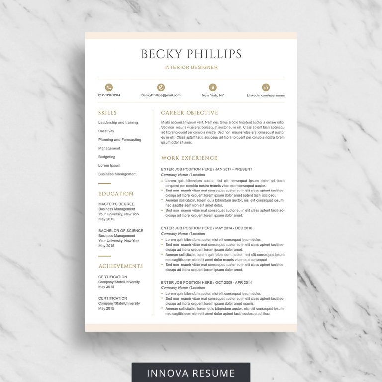 10+ Best Etsy Resume Templates - Graphicadi