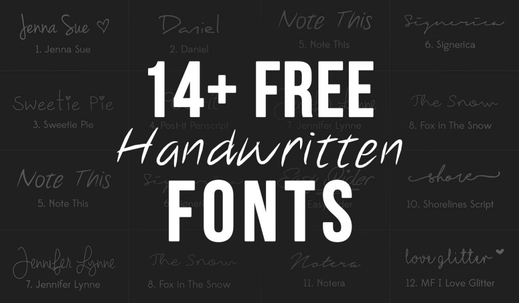 14 Free Handwritten Fonts - Graphicadi