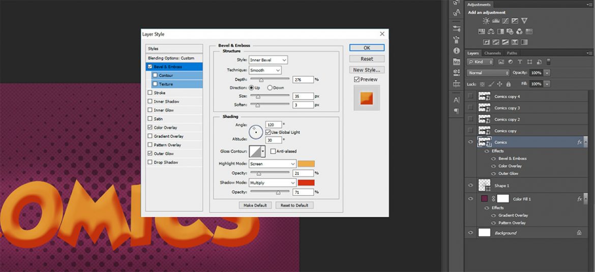 How to Create a Comic Book Text Effect - Photoshop Tutorial