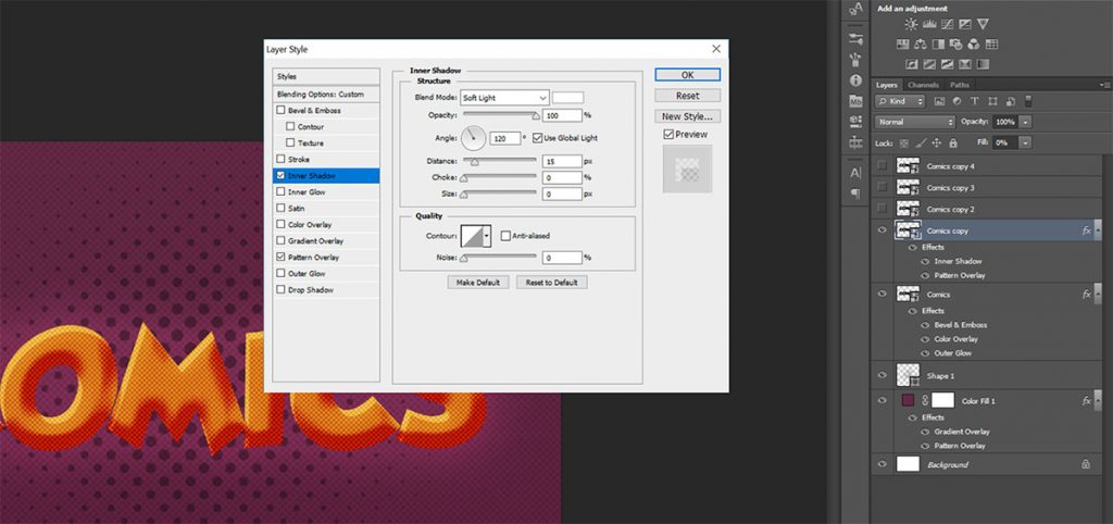 How to Create a Comic Book Text Effect - Photoshop Tutorial