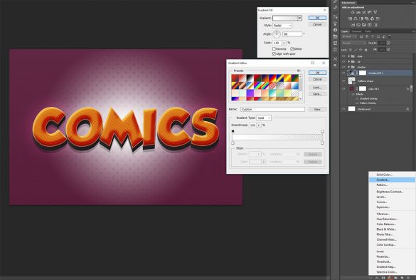 How to Create a Comic Book Text Effect - Photoshop Tutorial