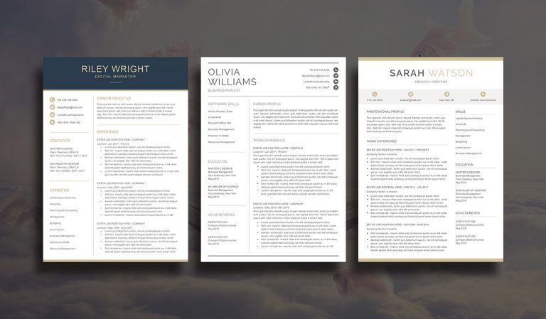 10+ Best Etsy Resume Templates - Graphicadi