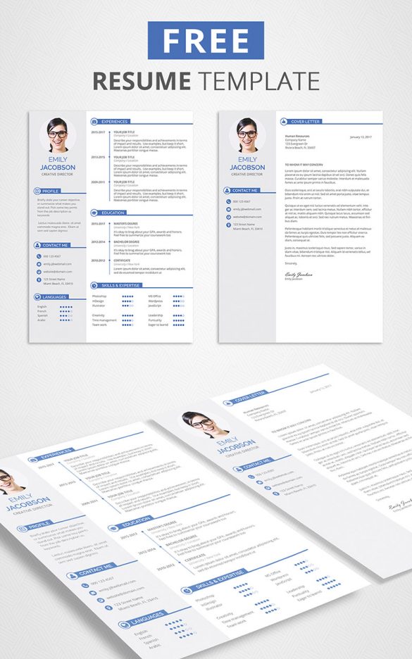 Free CV Template and Cover Letter - Graphicadi